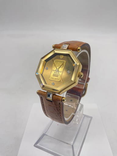 Croton Swiss Quartz 23kt Gold Plated Watch W/ .999 Gold Credit Suisse ...