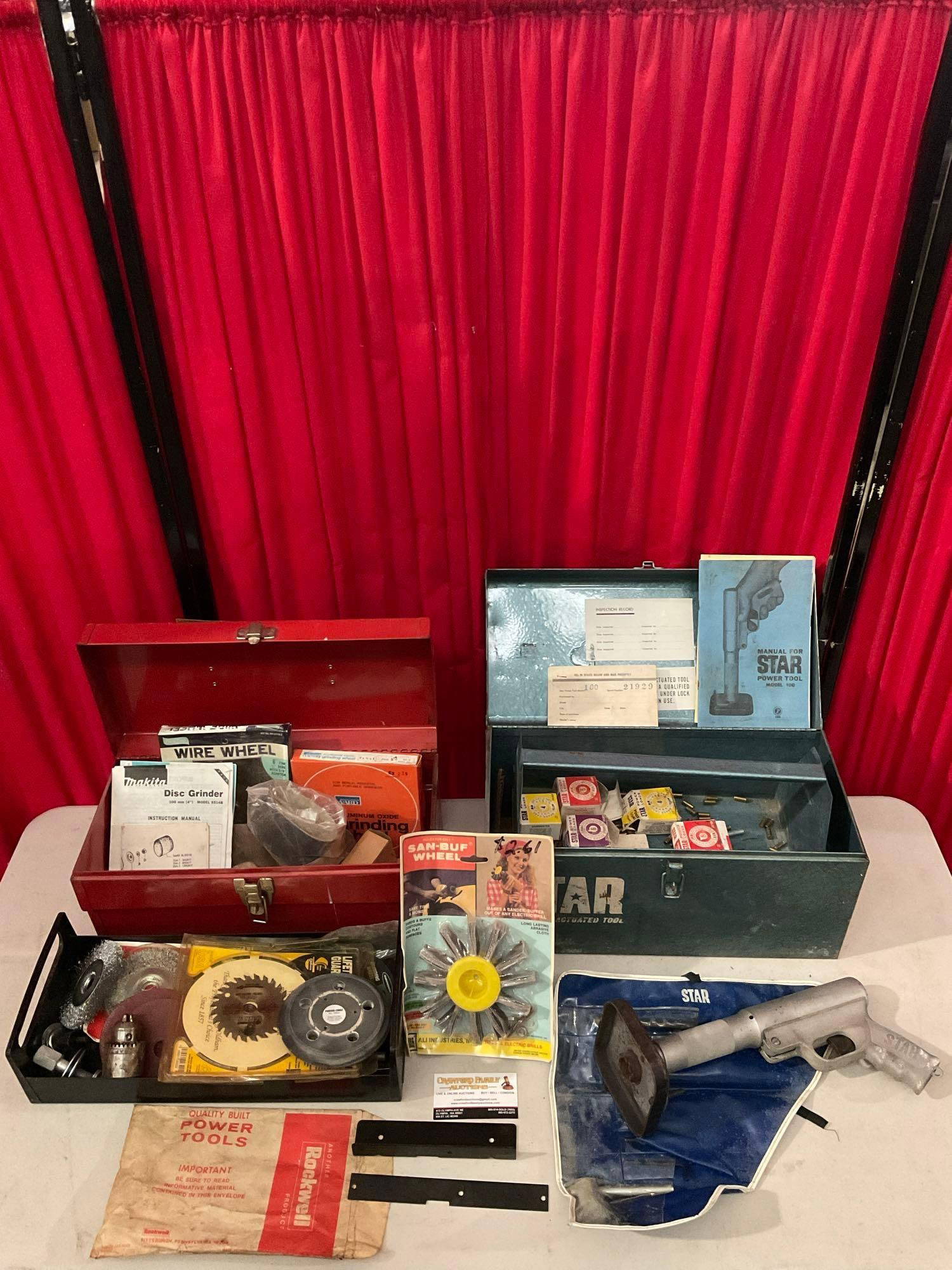 32 Pcs Vintage Power Tools & Accessories. Star Powder Actuated Tool ...