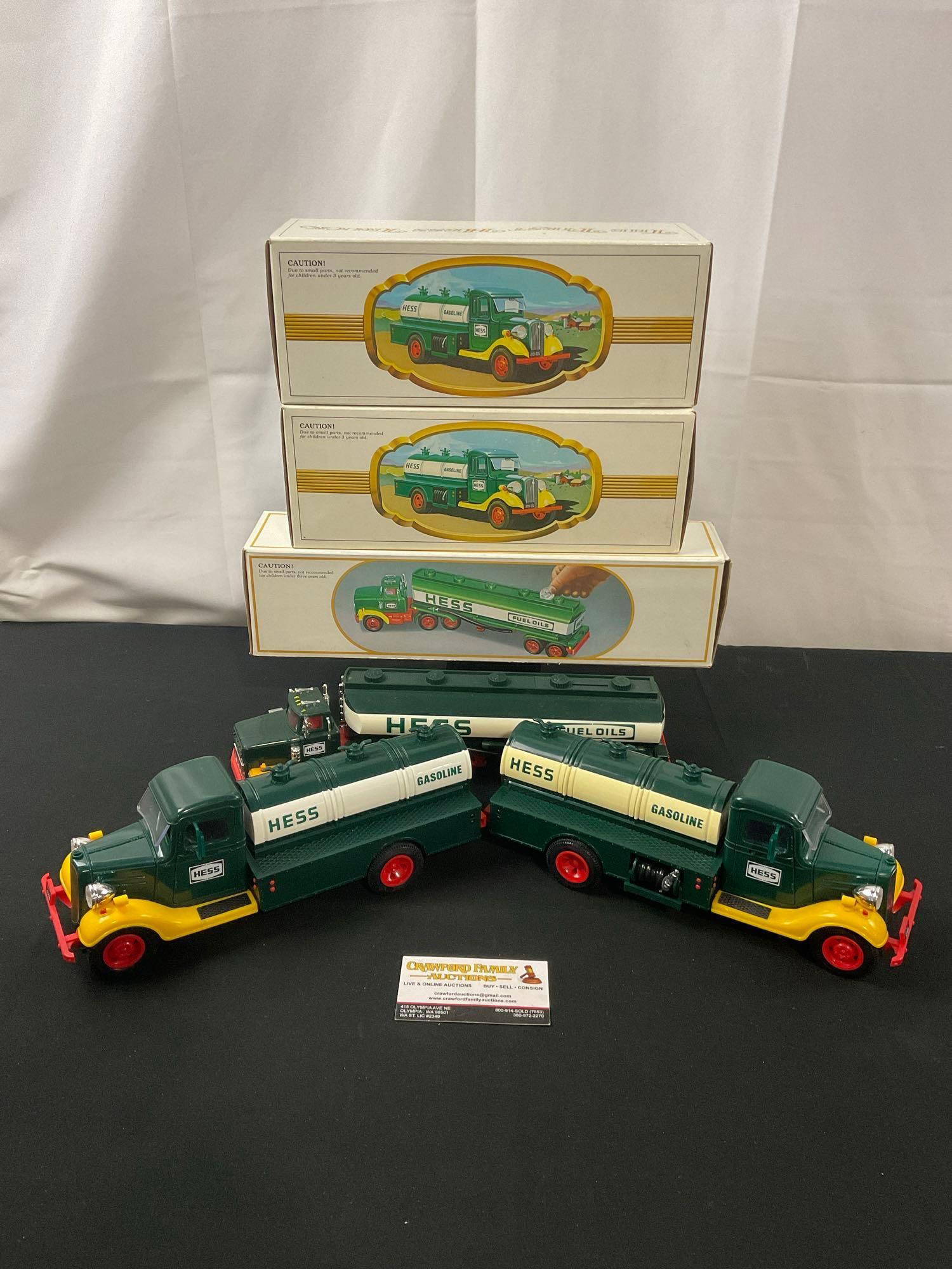 Trio Of 1980s Hess Model Trucks, 2x The First Hess Truck & Oil Tanker ...