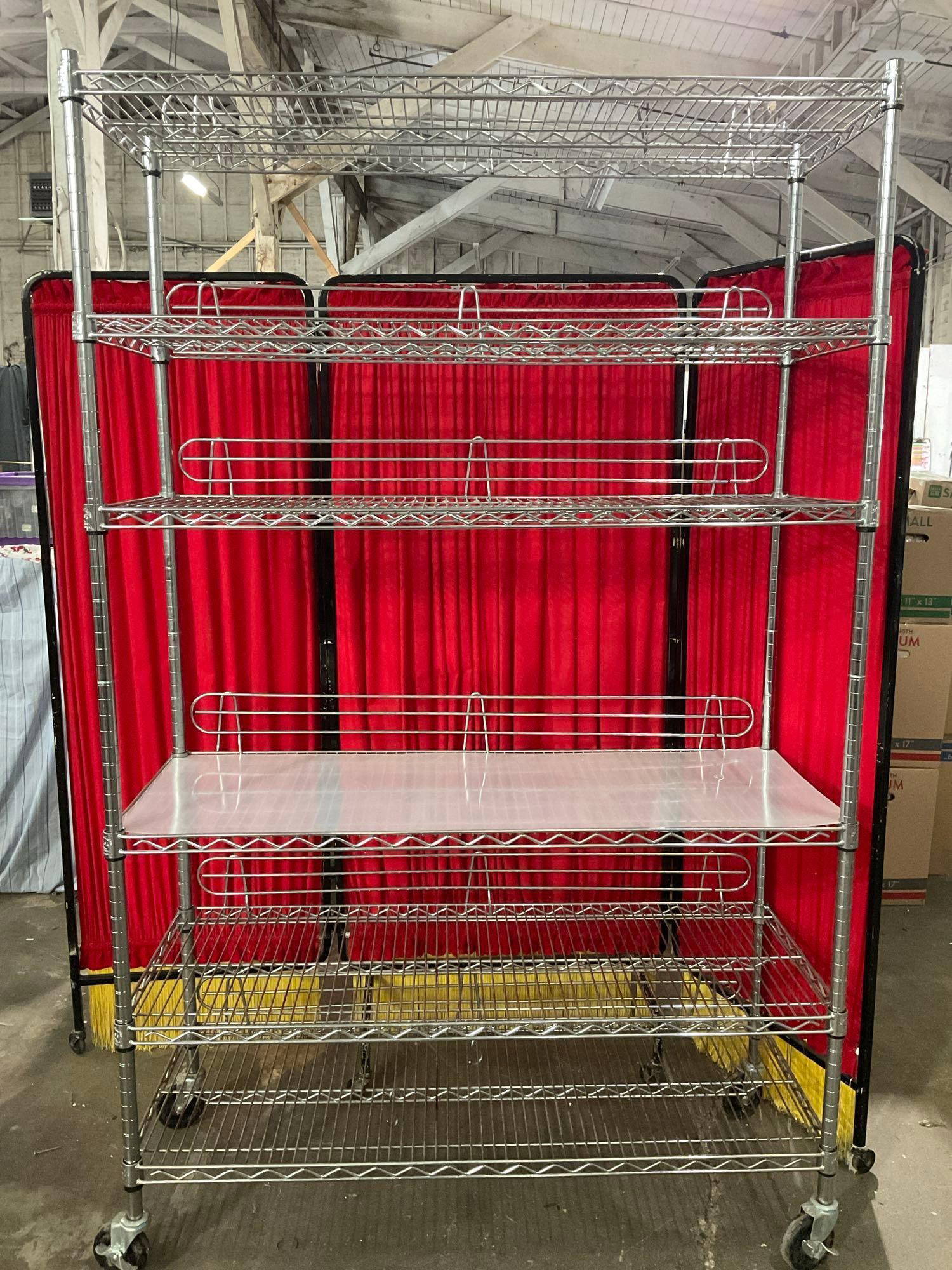 Shelf Tech System Steel Industrial 6-tier Rolling Storage Shelf W ...