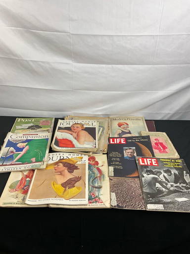 Antique & Vintage Magazine Collection Incl. Life Off To The Moon ...