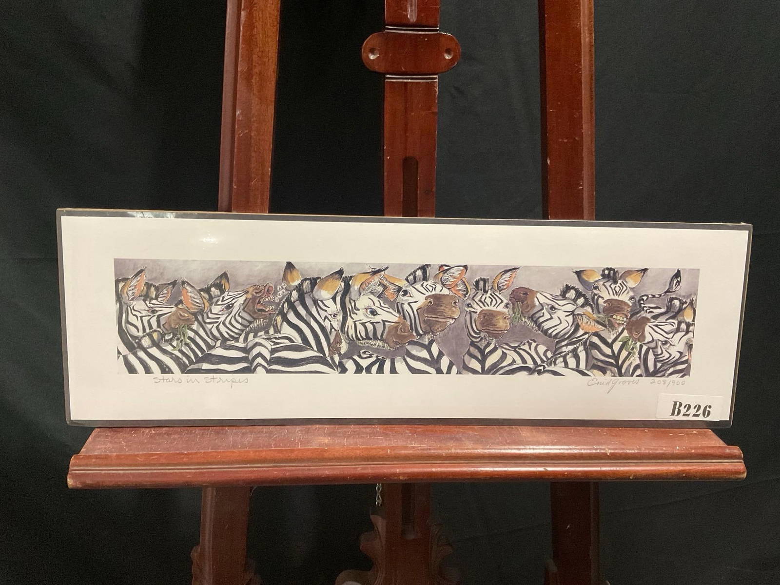 Unframed Le Litho Signed & #d 208/900 Titled Stars In Stripes By Enid ...