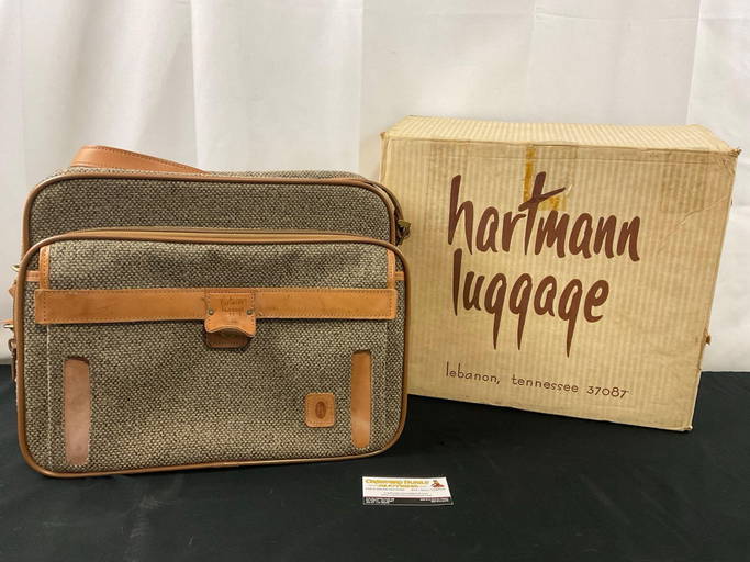Vintage Hartmann Luggage Tweed & Leather Carryon/messenger Bag W ...
