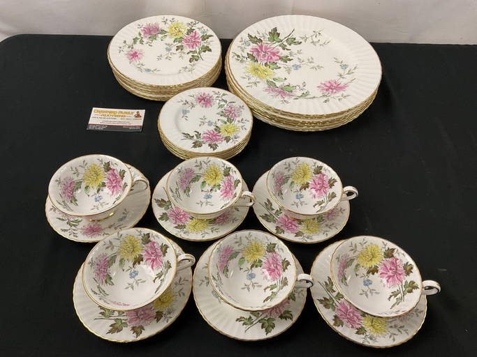 Rare Vintage Paragon Fine Bone China Set, Service For 6, 30 Pieces W ...