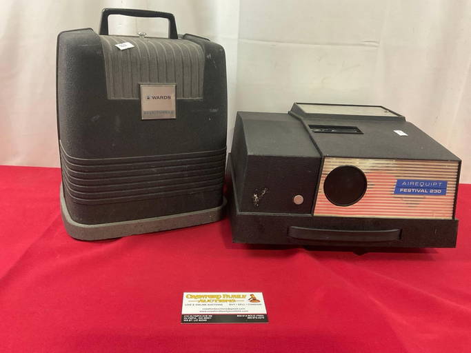 Airequipt 2x2 Slide Projector Model 30 & Wards Self Thread Model 885 A ...