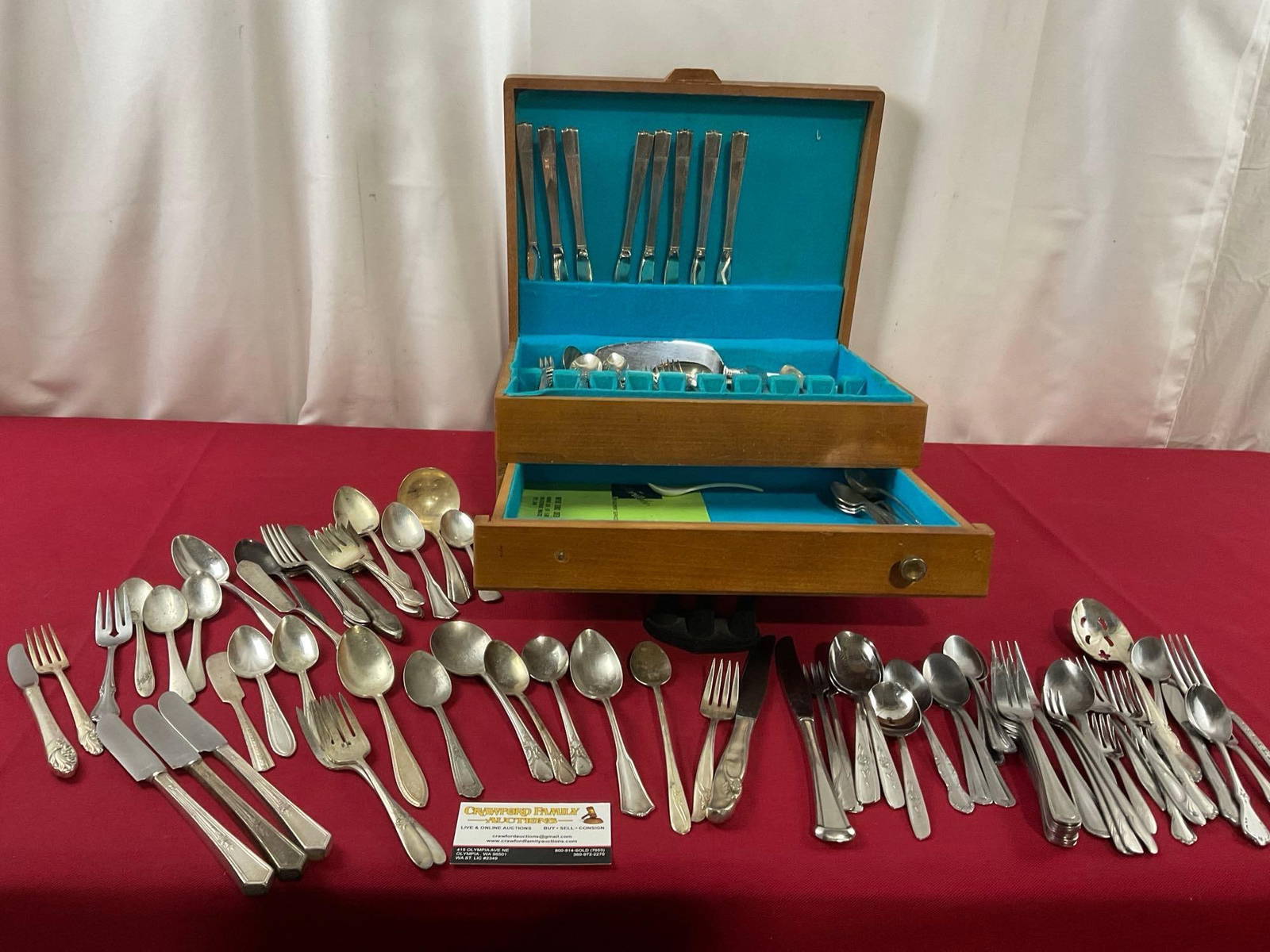 Set Of Nobility Plate Flatware, And Large Assortment Of Various Silver ...