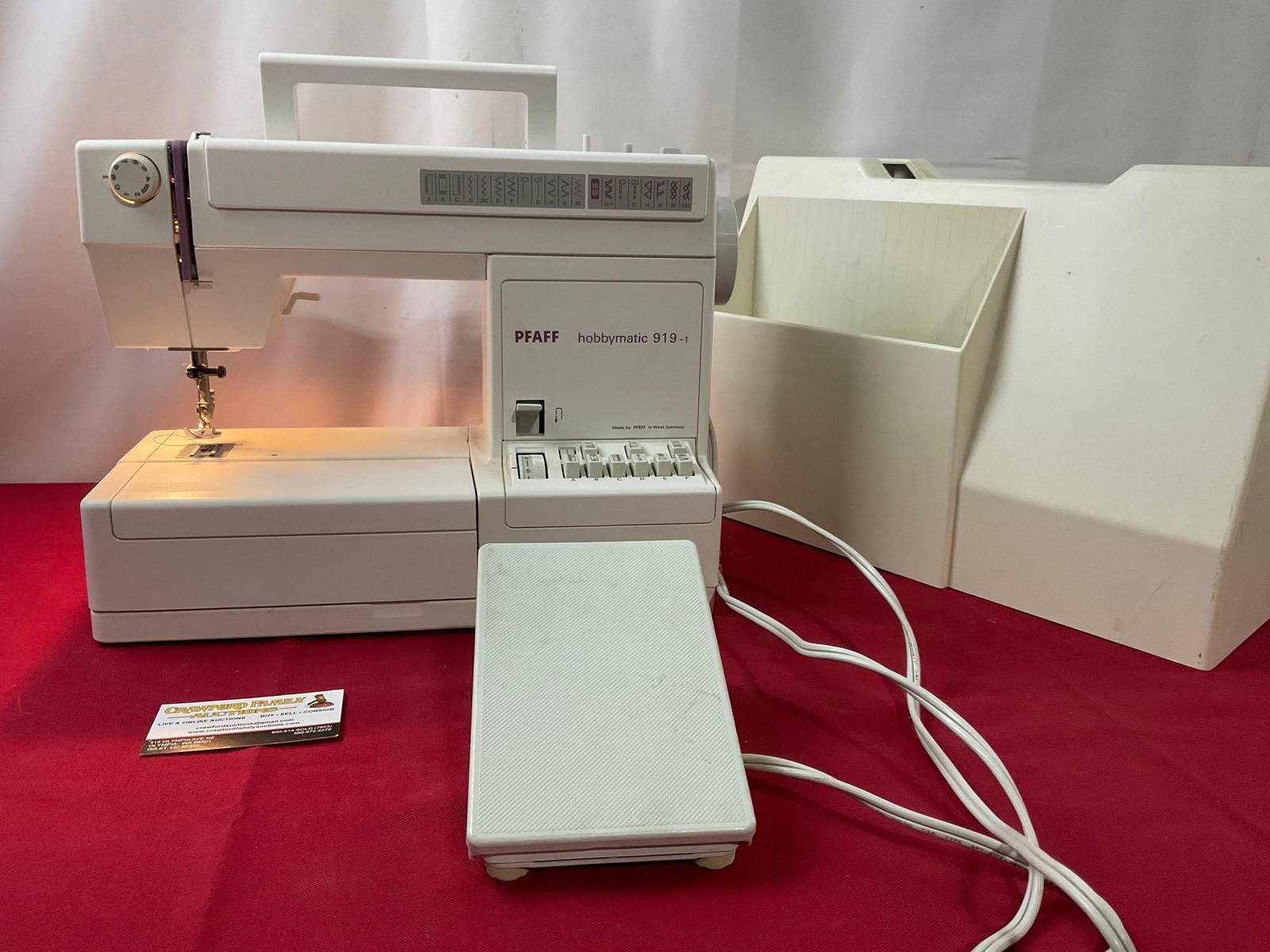 Vintage Pfaff Hobbymatic 919-1, W/ Portable Case & Pedal, Tested And ...