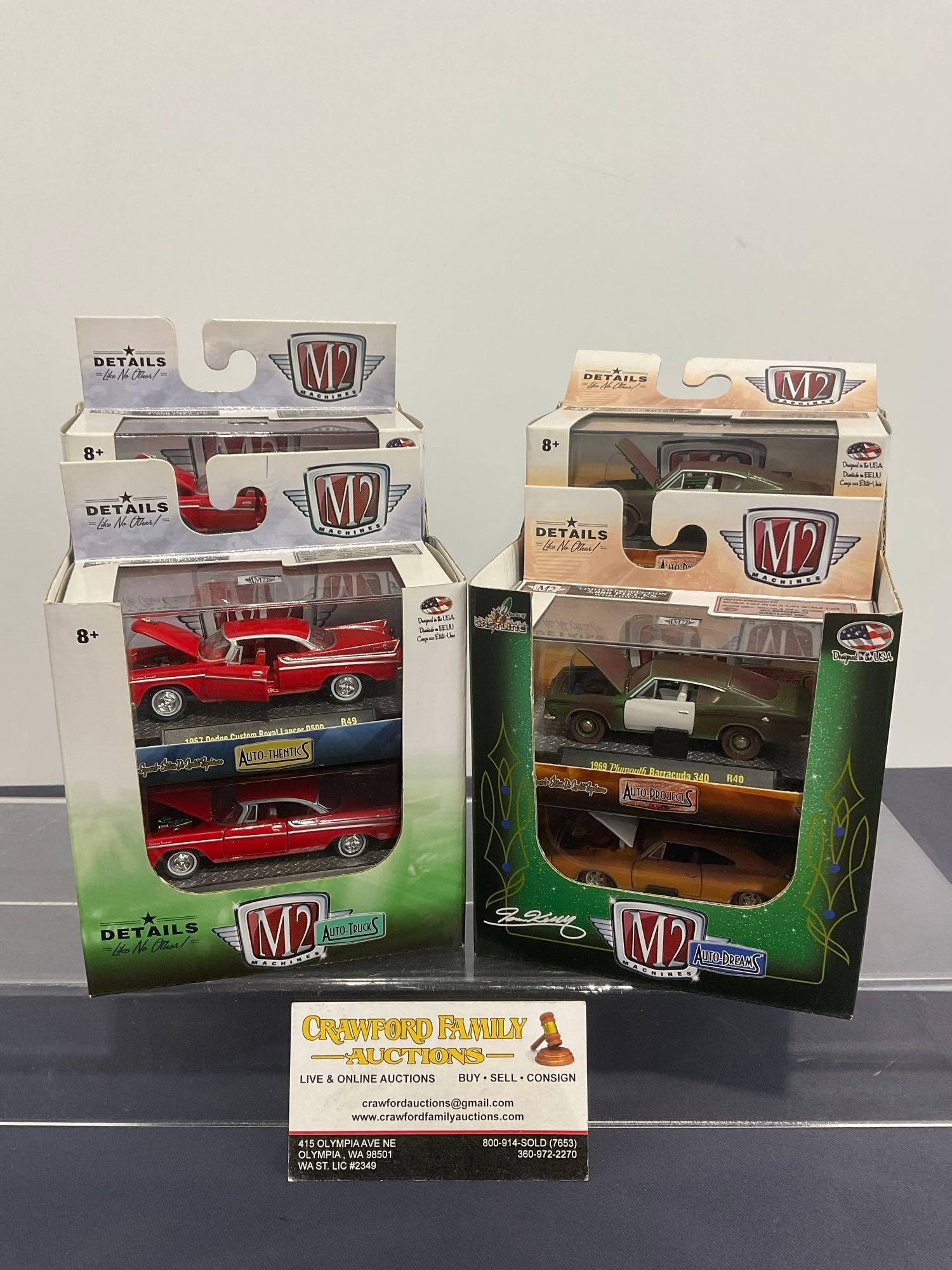 10 M2 Diecast Cars, 1/64 Scale, Mostly Dodge & Plymouth, R40 ...