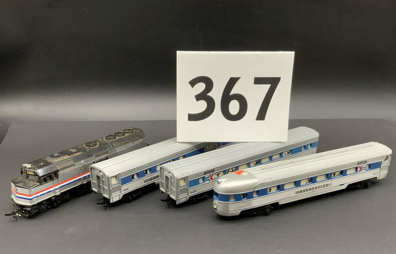Ho Scale Amtrak Train Set As Shown.
