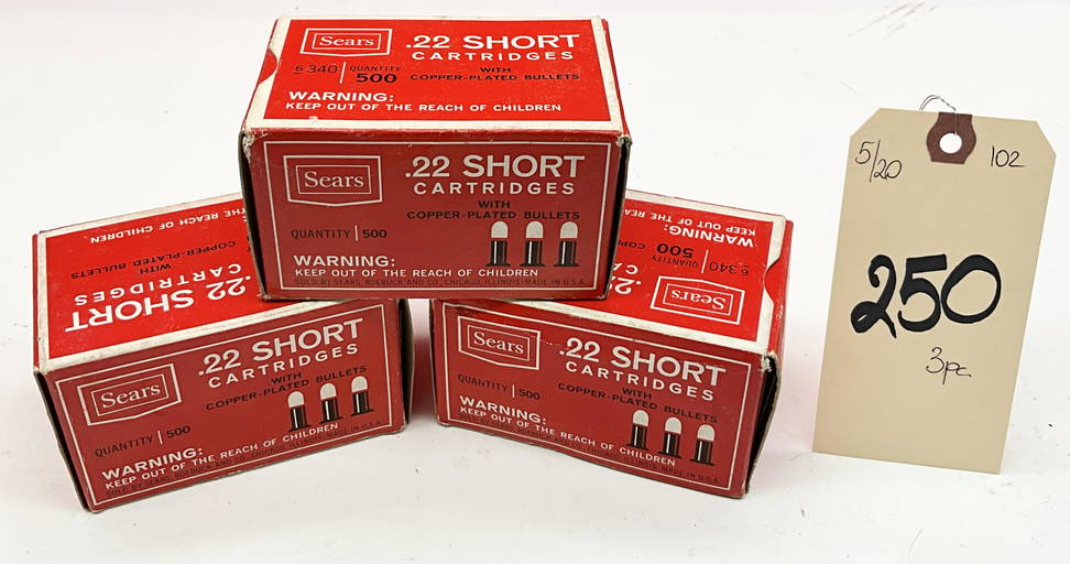 1500 Rds Sears .22 Short Ammo.