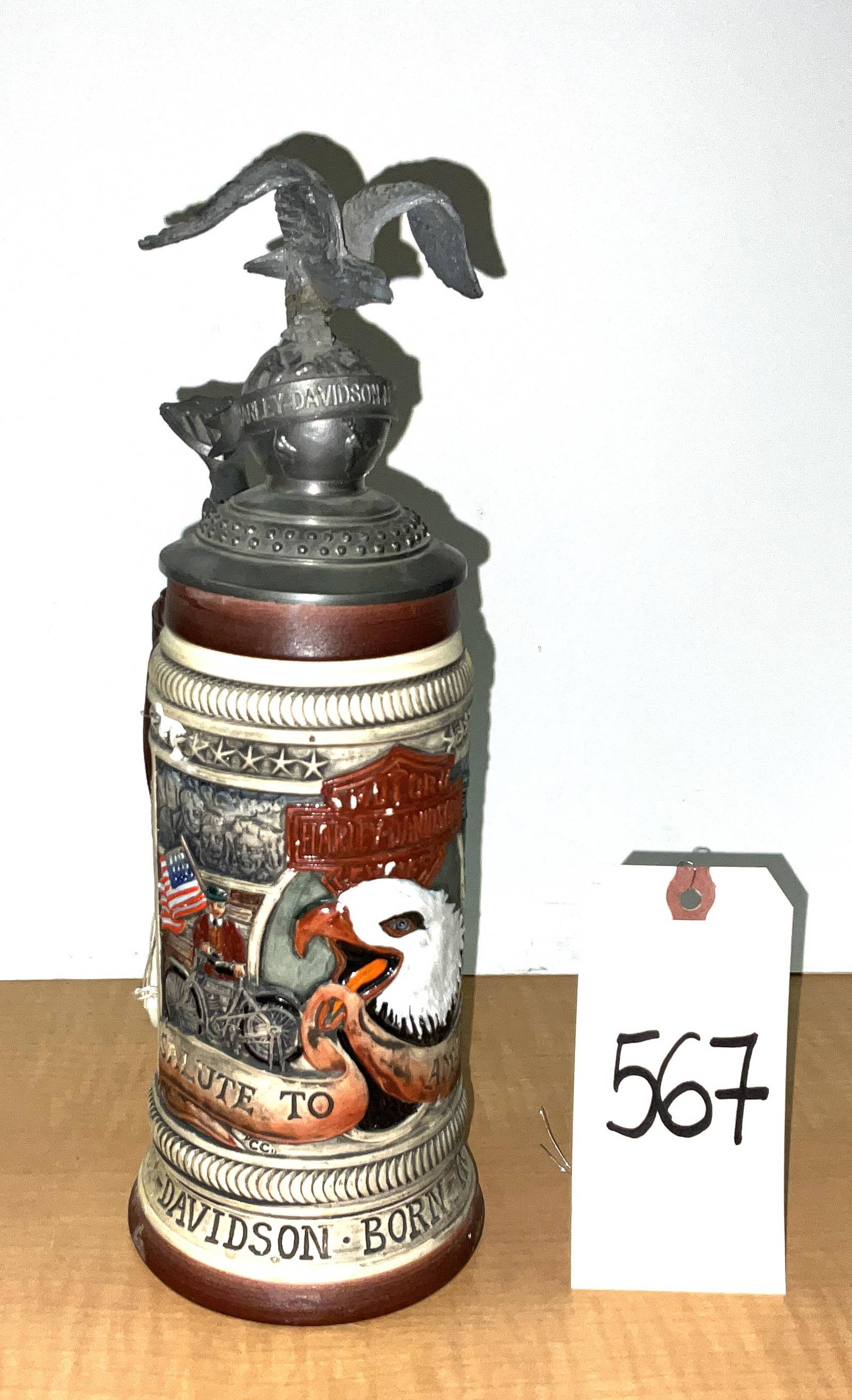1985 Hd Original Thewalt Limited Edition Stein "salute To America". Auction
