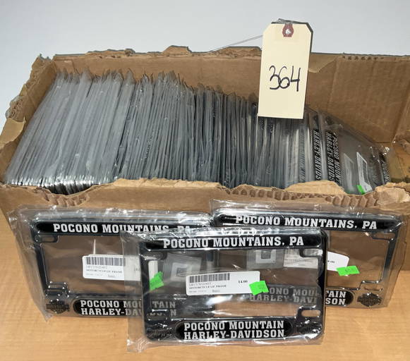70+ Pocono Harley Metal Motorcycle License Plate Brackets.