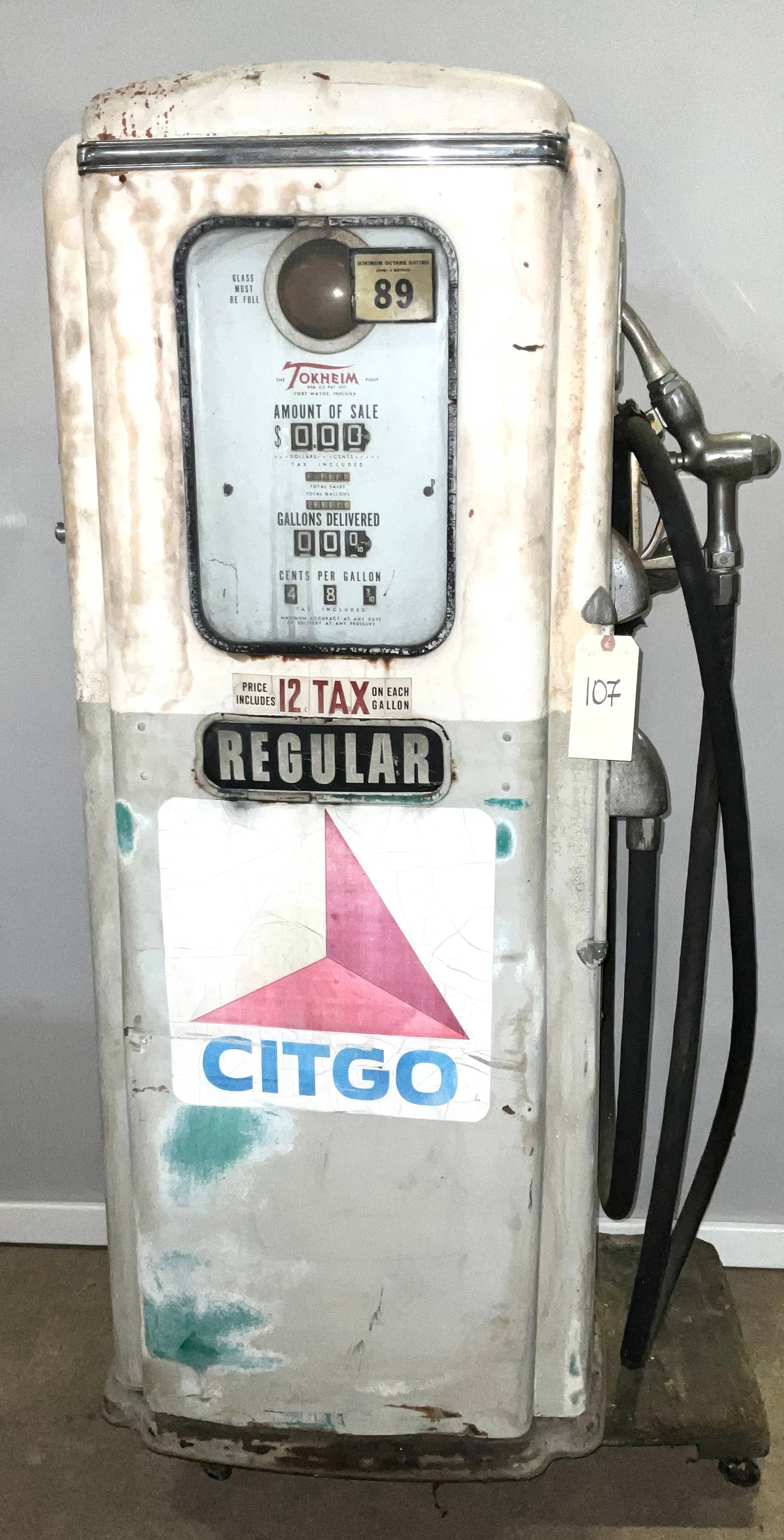Vintage Tokheim Rotary Gas Pump. Auction