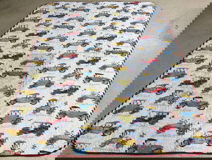 60" X 80" Antique Car Decorated Quilt.