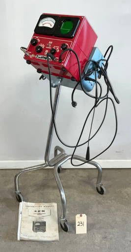 Vintage Sun Coil Condenser Tester With Stand.