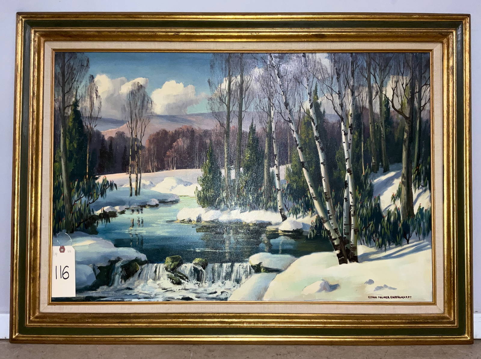 Signed Edna Palmer Engelhardt Oil On Canvas In Frame Auction