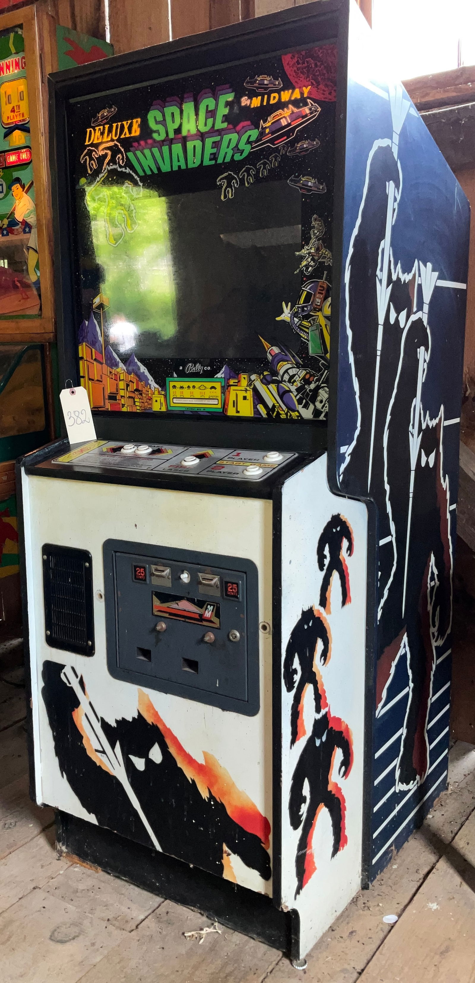 Vintage Midway Deluxe "space Invaders" Working Arcade Game.