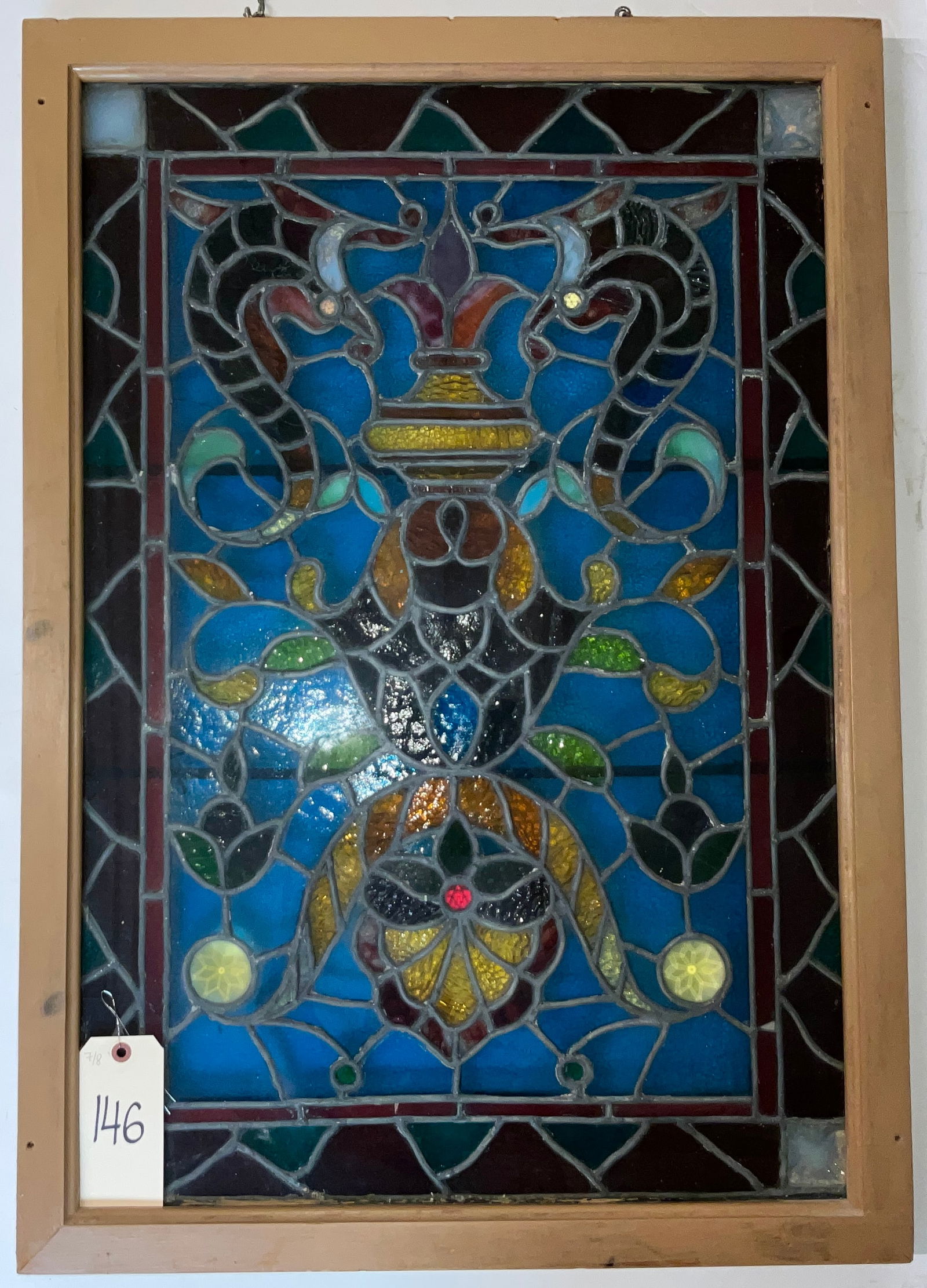 Vintage Leaded Stained Glass Window Pain. - Jul 08, 2025 | Teel ...