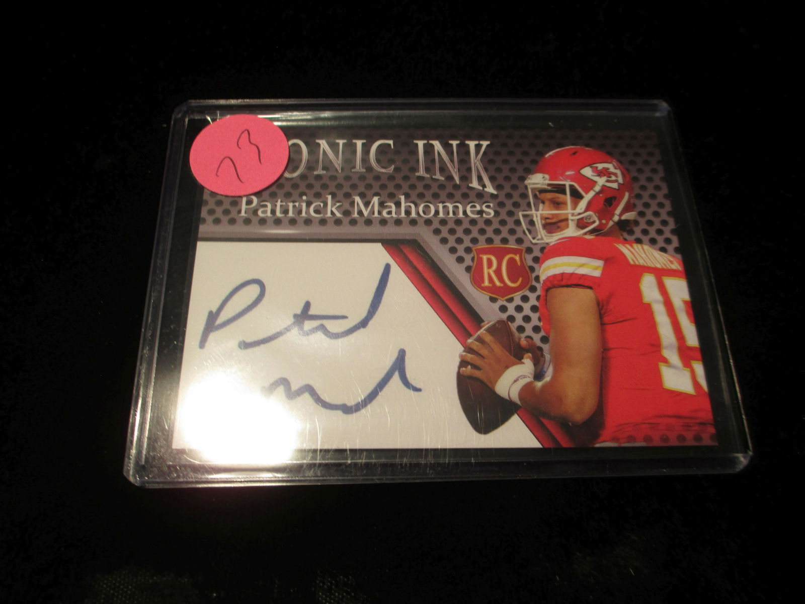 Iconic Ink Patrick Mahomes Singature Rookie Card