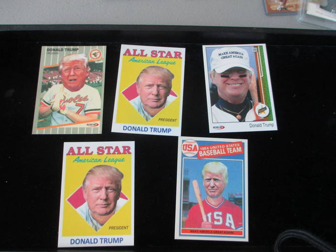 Lot Of 5 Novelty President Trump Baseball Cards