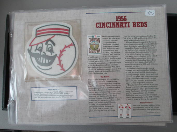 Vintage Large Patch 1956 Cincinnati Reds