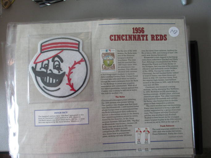 Rare Patch On Card 1956 Cincinnati Reds