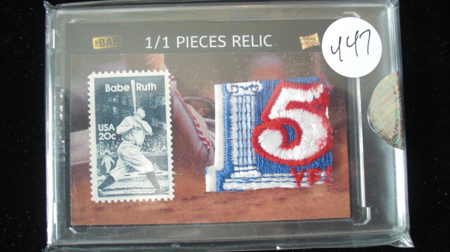 The Bar 1/1 Babe Ruth Stamp And Patch