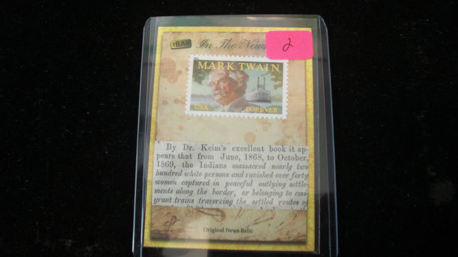 The Bar 1/1 Mark Twain Stamp And Relic