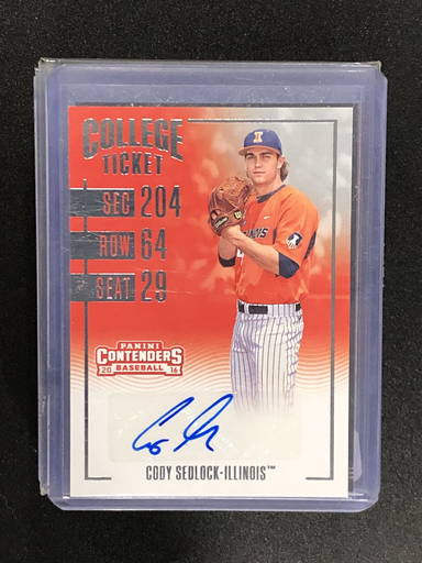 Cody Sedlock Panini Contenders Auto