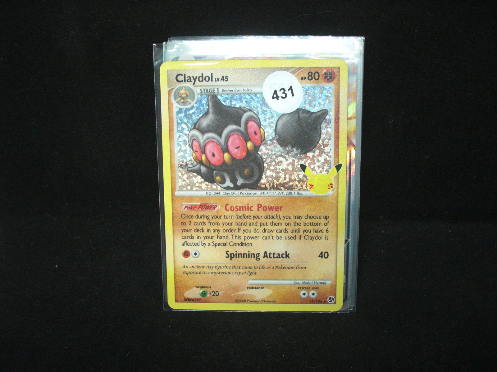 Claydol Shiny Pokemon Card