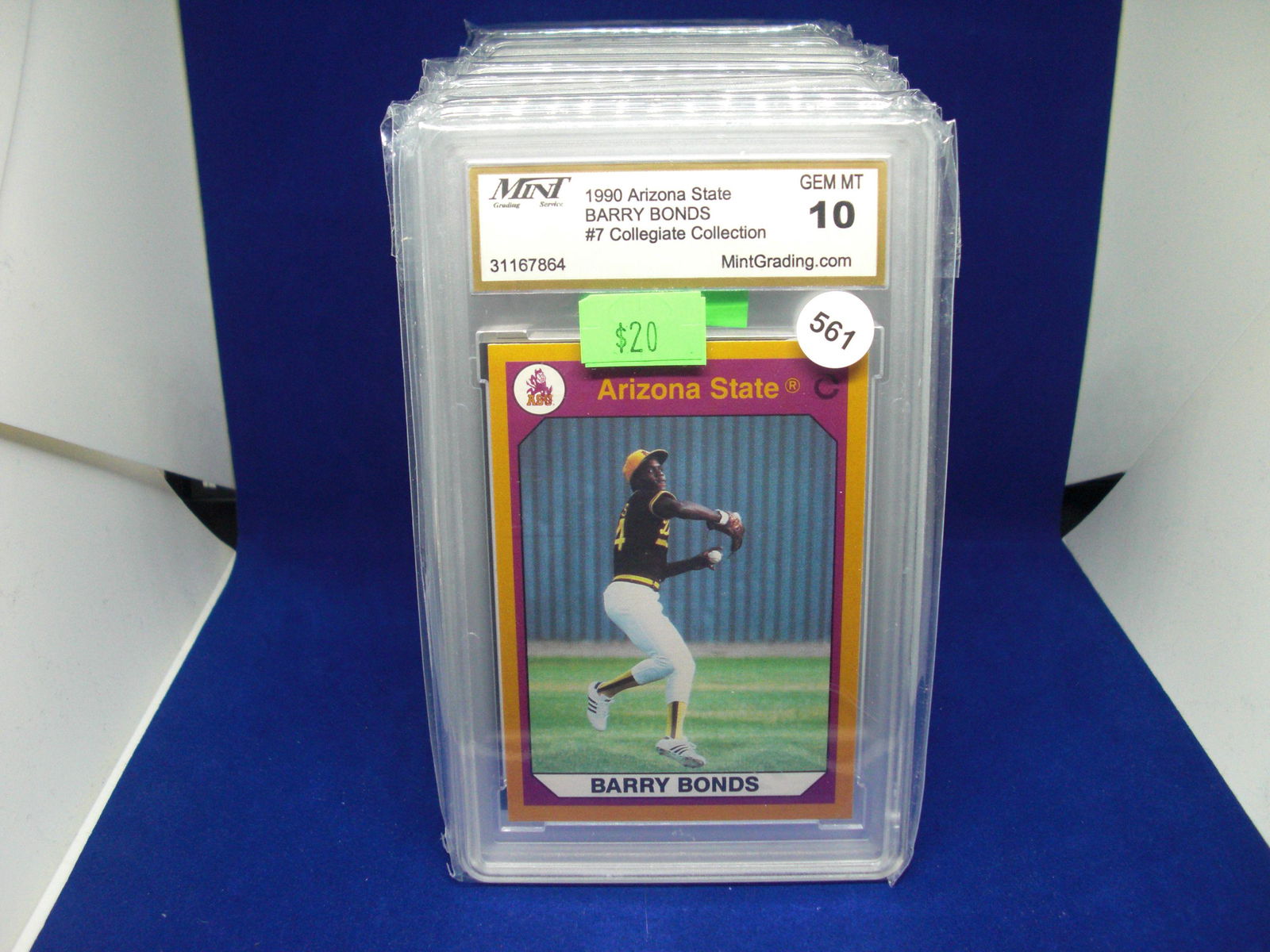 Mint Grading Gem 10 Barry Bonds Arizona State