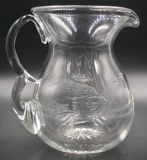 Pairpoint Etched Glass Pitcher