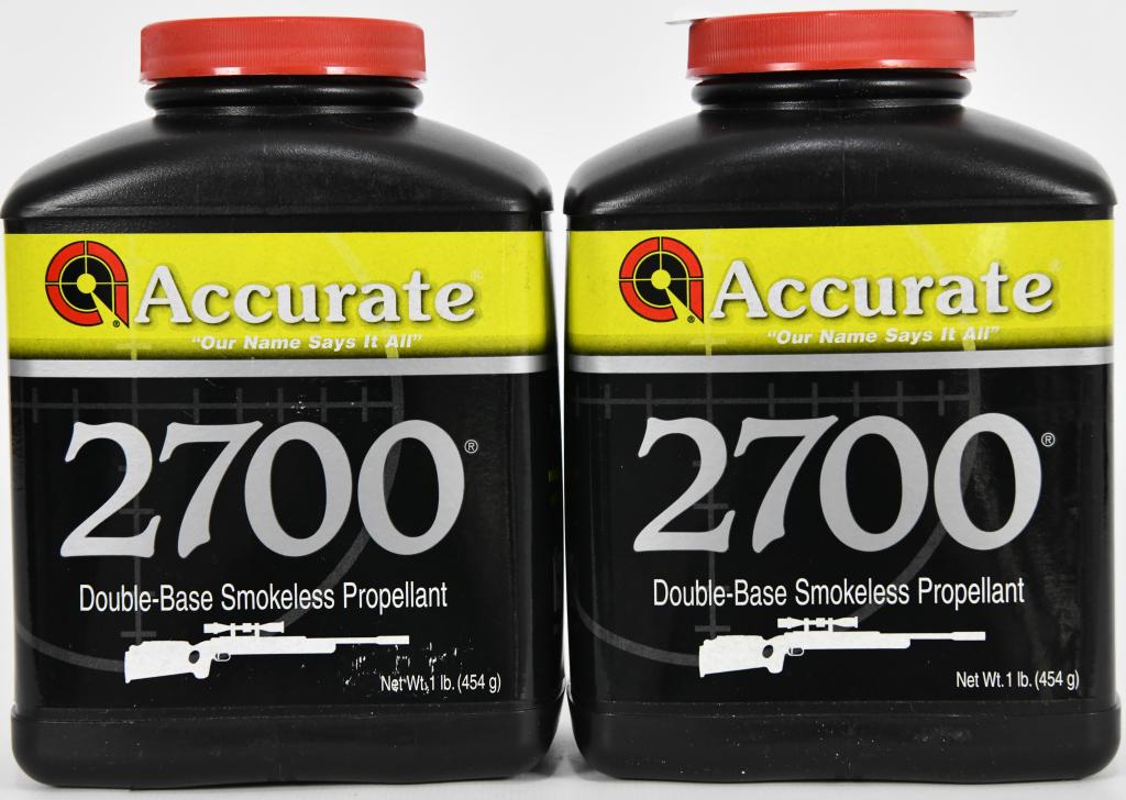 Lot of 2 Bottles- Accurate Rifle Powder 2700 - Dec 07, 2019 | Brand ...