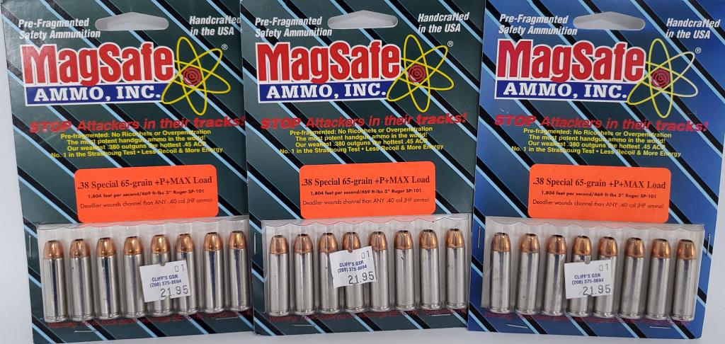 24 Rounds Of Magsafe .38 Spl+p Max Load Ammo