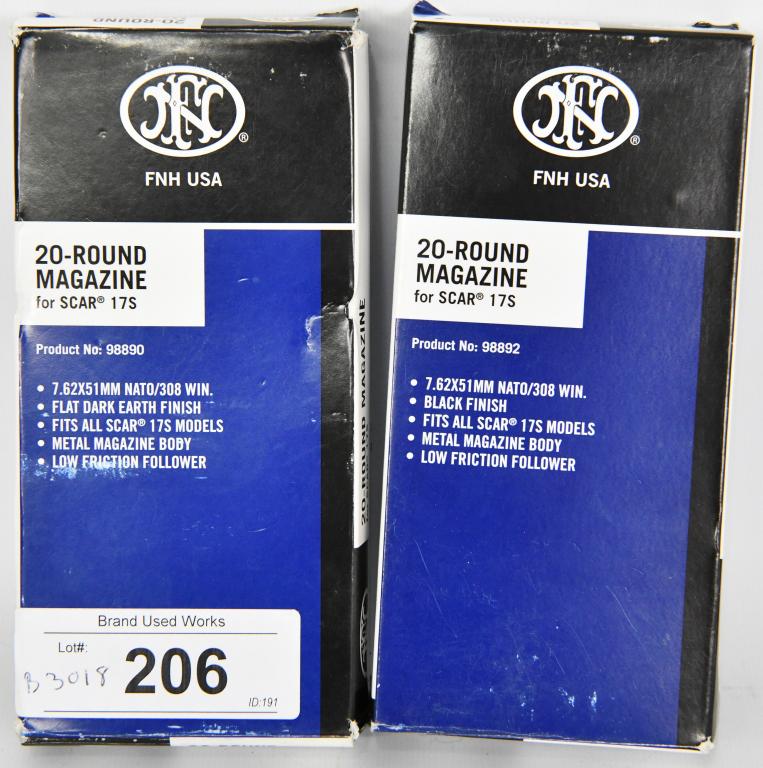 Lot Of 2 New Fn 17s 20 Round Scar Magazines
