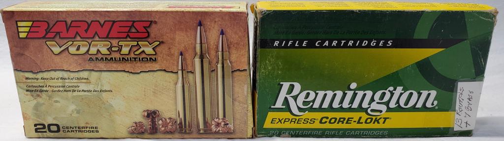 33 Rounds Of .338 Win Mag Ammunition & 7 Brass