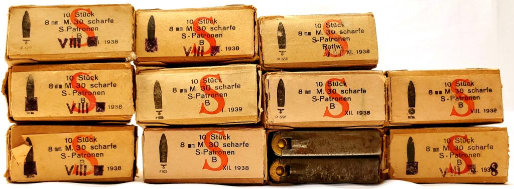110 Rounds Of 8x56r Ammunition Nazi Marked
