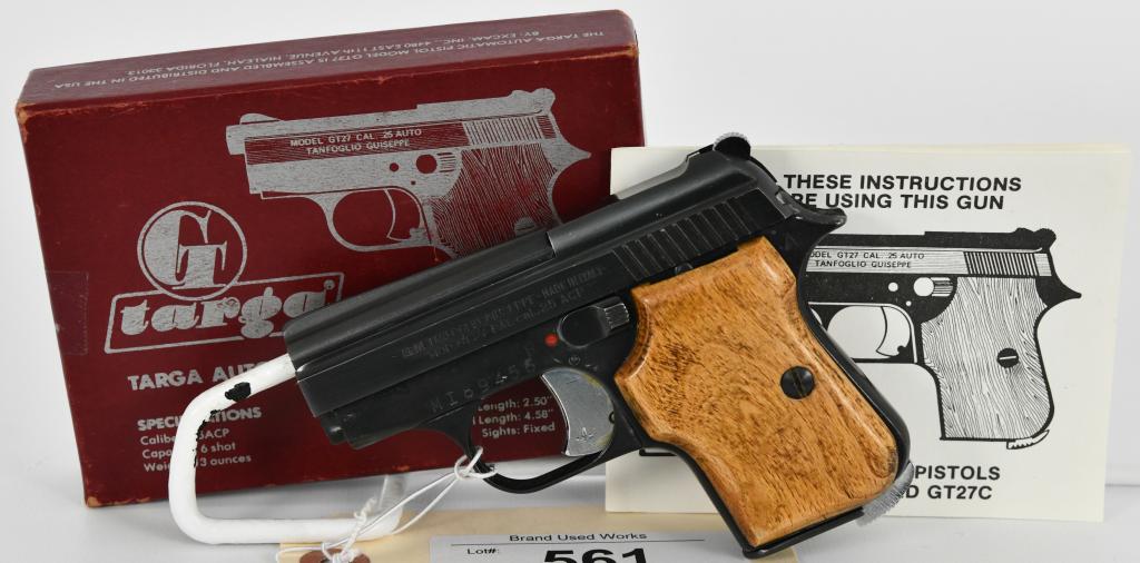 Armi Tangfolio Targa Gt27 Semi Auto Pistol .25 Acp