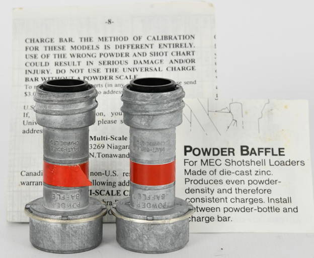 Lot of 2 All-Metal Powder Baffle for MEC Loaders - Dec 06, 2020 | Brand ...