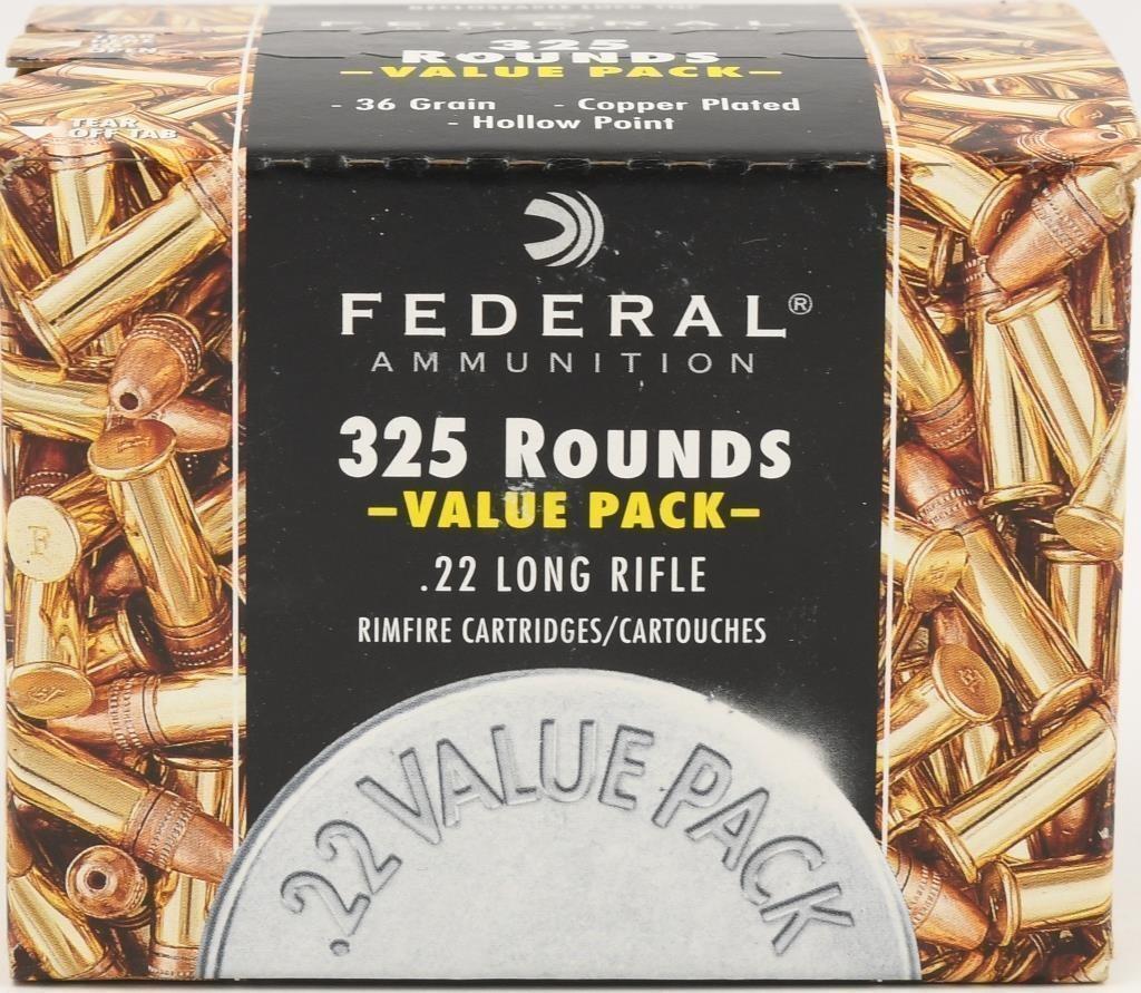 325 Rounds Of Federal .22 Lr Ammunition