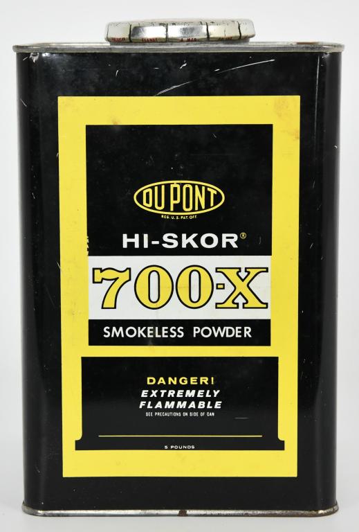Vintage Du Pont 700x Gun Powder Container