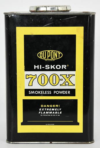 Vintage Du Pont 700x Gun Powder Container
