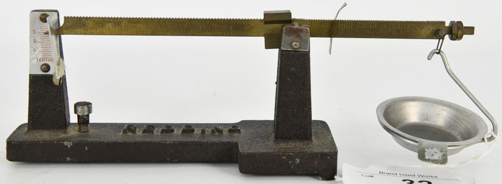 Vintage Redding Powder Scale With Cast Iron Base