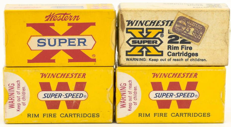 4 Collectors Boxes Of Winchester .22 Short Ammo