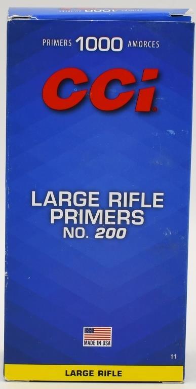 1000 Count of CCI Large Rifle #200 Primers - Oct 09, 2021 | Brand Used ...