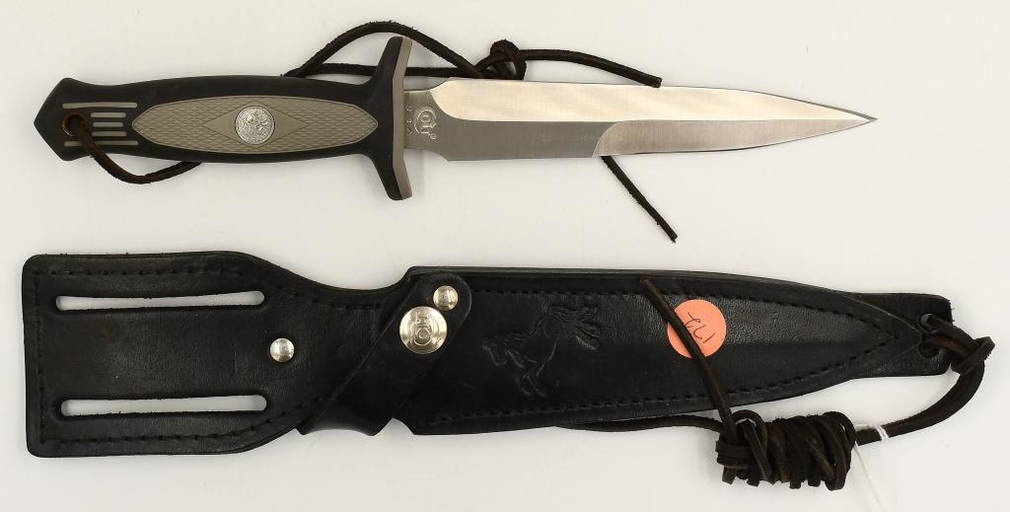 Colt Ct9 Fixed Blade Knife With Leather Sheath