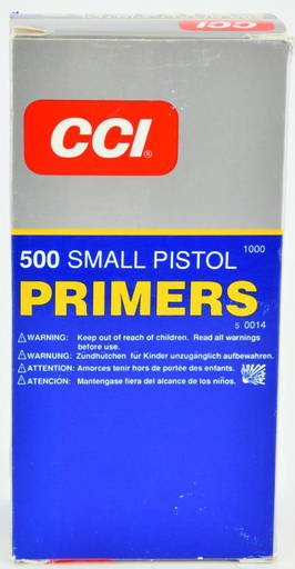 1000 Count Of Cci #500 Small Pistol Primers