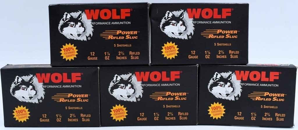 25 Rounds Of Wolf 12 Gauge Power Rifled Slugs (#1231) on Jan 15, 2023 ...
