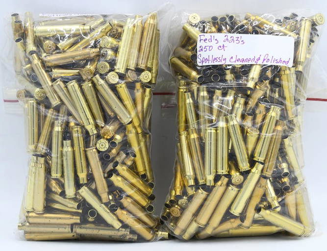 500 Count of Empty Federal .223 Rem Brass Casings (#1541) on Jan 15 ...