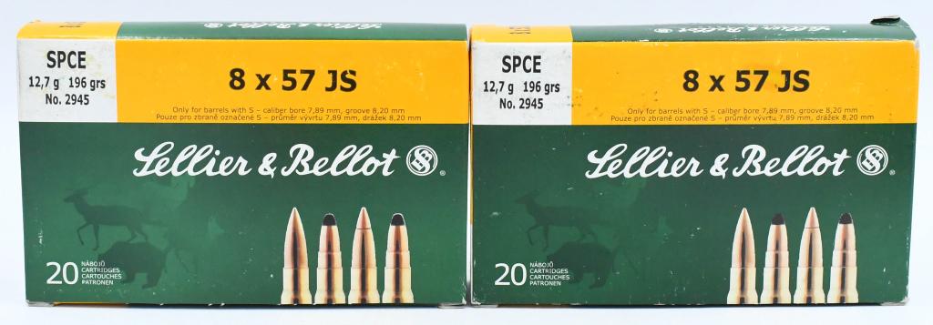 40 Rounds Of Sellier & Bellot 8x57 JS Ammunition (#0031) on Feb 11 ...
